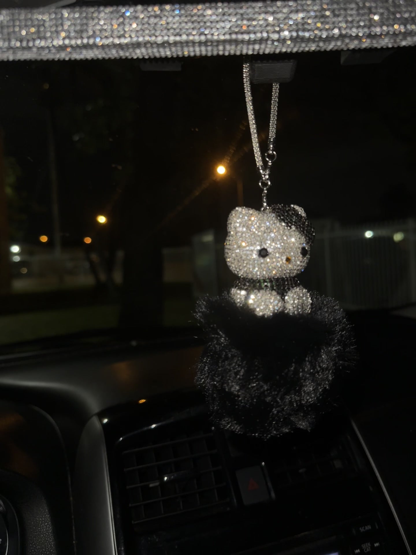ULTRA BLING KITTY REARVIEW ACCESSORY SHINY RHINESTONE ESPECIALLY BLING ...